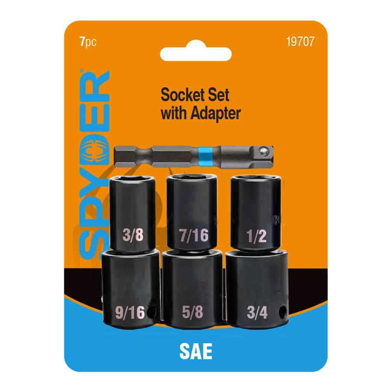 Spyder 6 -Piece Standard (SAE) 3/8-in Drive Set 6-point/12-point/Spline ...