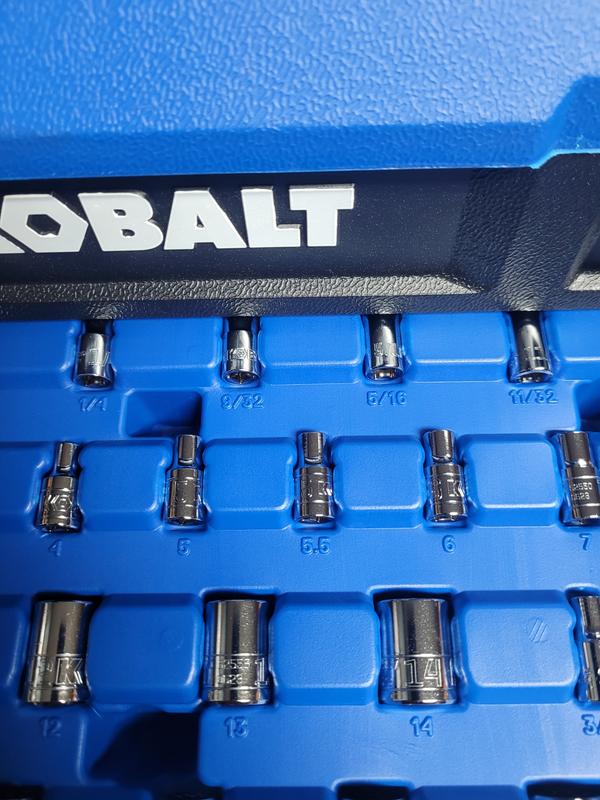 Kobalt 277-Piece Standard (SAE) and Metric Polished Chrome Mechanics ...