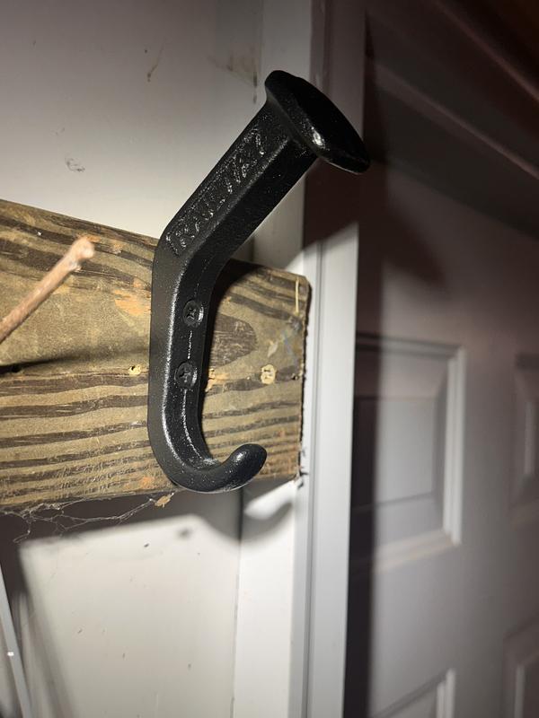 Hillman 1 -Hook 0.69-in x 5-in H Black Decorative Wall Hook ( 10-lb ...