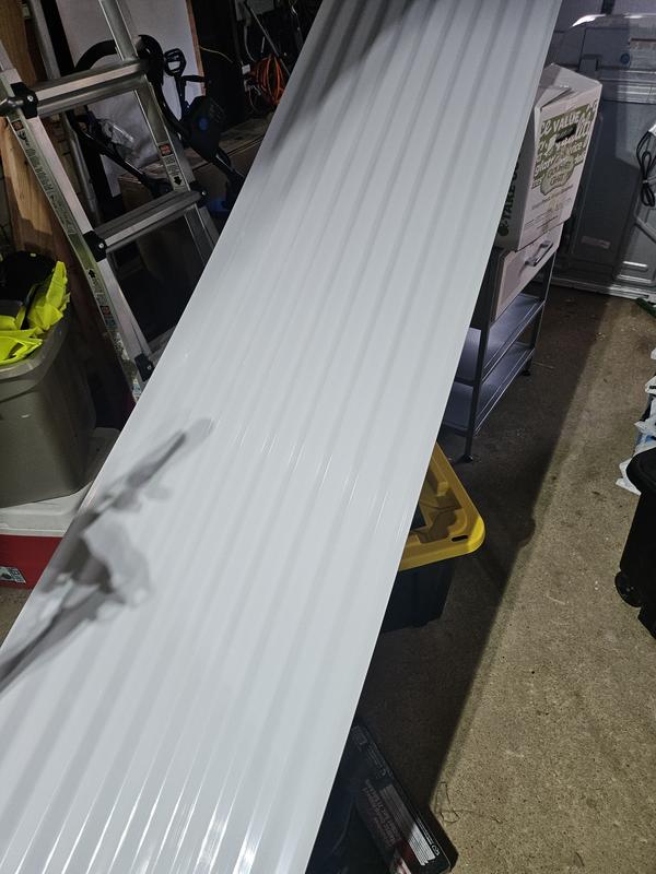 AmeriLux International PVCLite 2.16-ft x 12-ft Corrugated White PVC ...