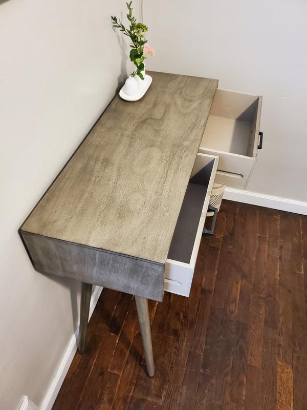 allen + roth 33.75-in Brown Modern/Contemporary Writing desk in the ...