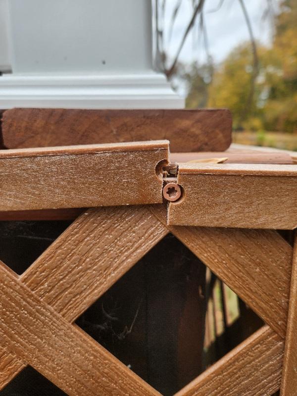 Style Selections 1-in x 8-ft Espresso Vinyl Lattice cap in the Lattice ...