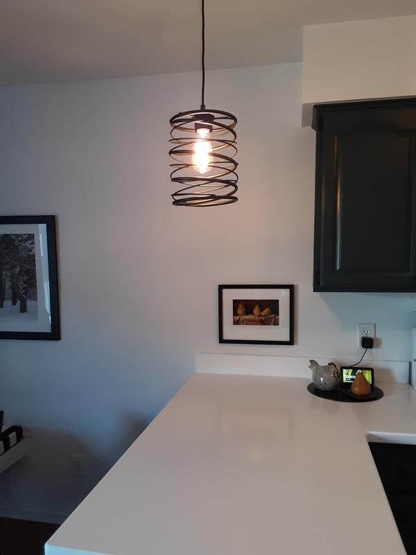 LNC Mocha Bronze and Antique Rust Farmhouse Cylinder LED Mini Hanging ...