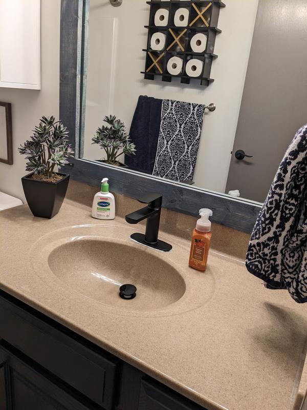 Allen and Roth Candace Matte Black Single Hole 1 Handle WaterSense ...