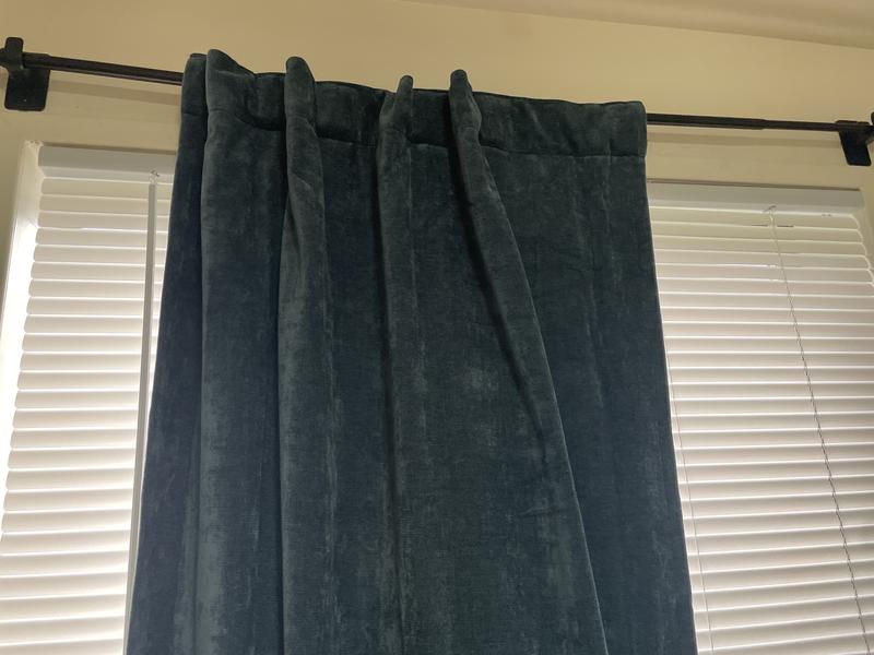 Origin 21 84-in Blush Blackout Interlined Back tab Single curtain panel ...