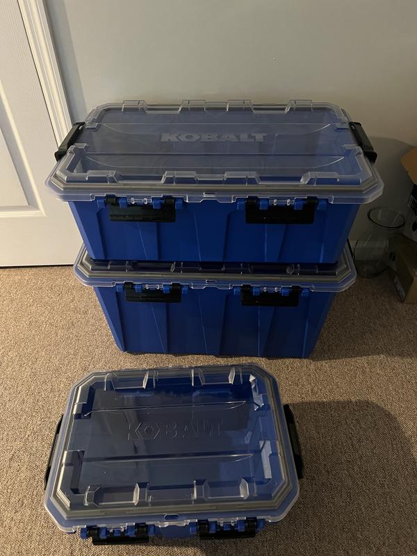 Kobalt Small 5 -Gallons ( 20 -Quarts ) blue Heavy Duty Stackable Tote ...