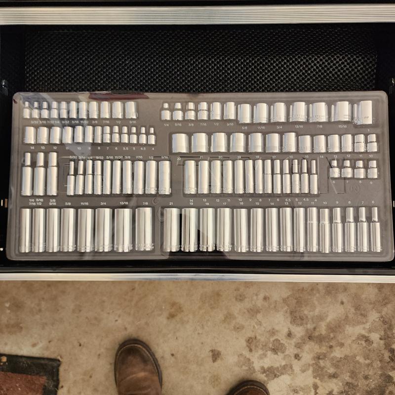 CRAFTSMAN 298-Piece Standard (SAE) and Metric Polished Chrome Mechanics ...