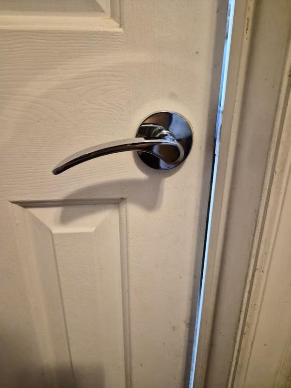 OKUN Brook Brushed Nickel Interior or Hall/Closet Passage Door Handle 2 ...