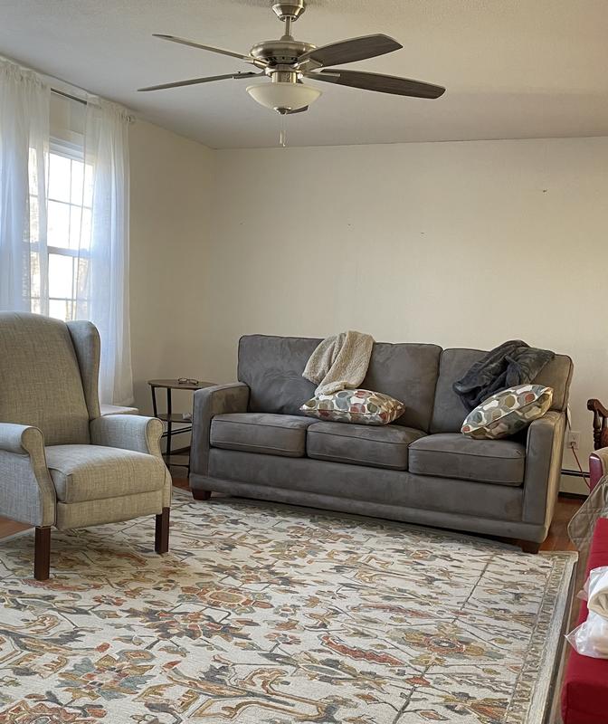 Room Envy Faris 4 X 6 Wool Light Gray/Cornflower Blue Indoor Floral ...