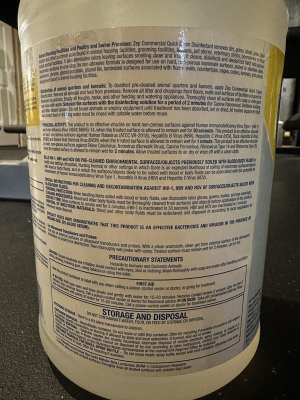 Zep Quick Clean 128-fl oz Disinfectant Liquid All-Purpose Cleaner (4 ...