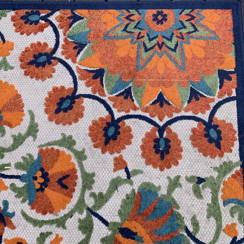Nourison Aloha 3 X 5 (ft) Greycolor Indoor/Outdoor Floral/Botanical ...