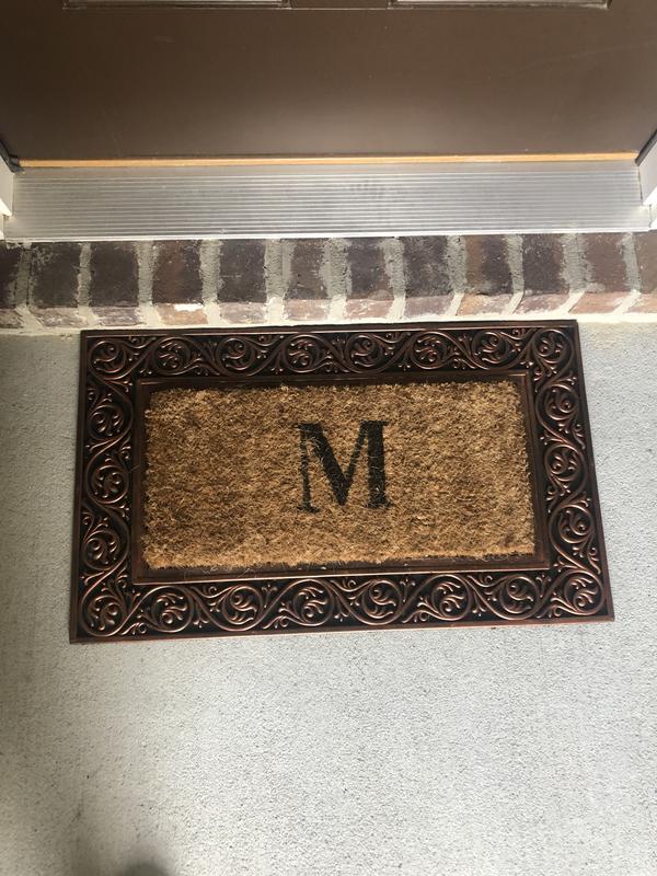 Callowaymills 2-ft x 3-ft Natural/Silver Coir/Rubber Rectangular Indoor ...