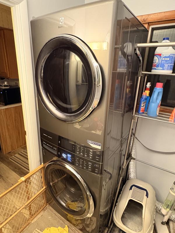 Electrolux LuxCare Wash Electric Stacked Laundry Center with 4.4-cu ft ...