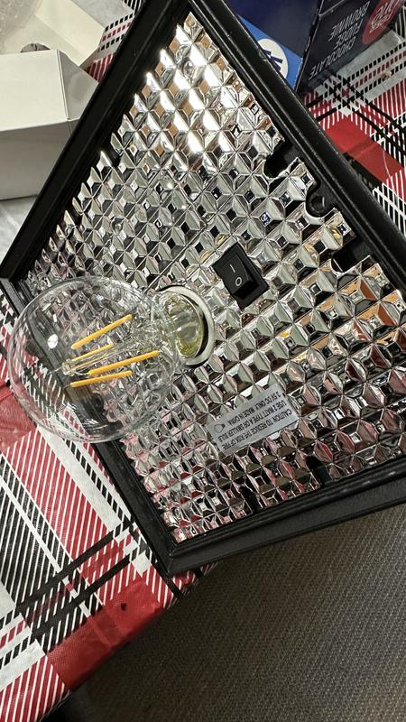 allen + roth Solar Wall Lantern 1-Light 14.37-in H Matte Black Solar ...