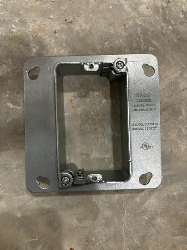 Hubbell RACO 1-Gang Square Gray Metal Electrical Box Cover 8768AMR at ...