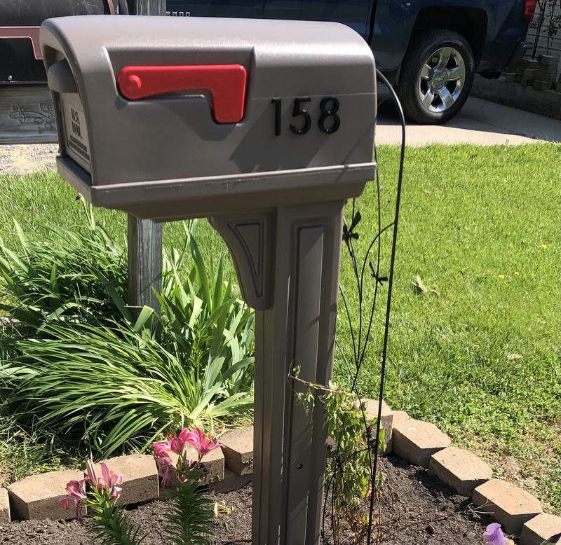 Architectural Mailboxes Post Mount Brown Plastic Standard Mailbox with ...