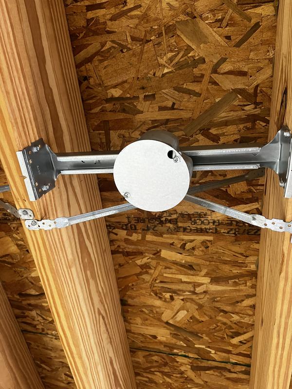 Hubbell RACO Galvanized Steel New Work Ceiling Fan Electrical Box 929 ...