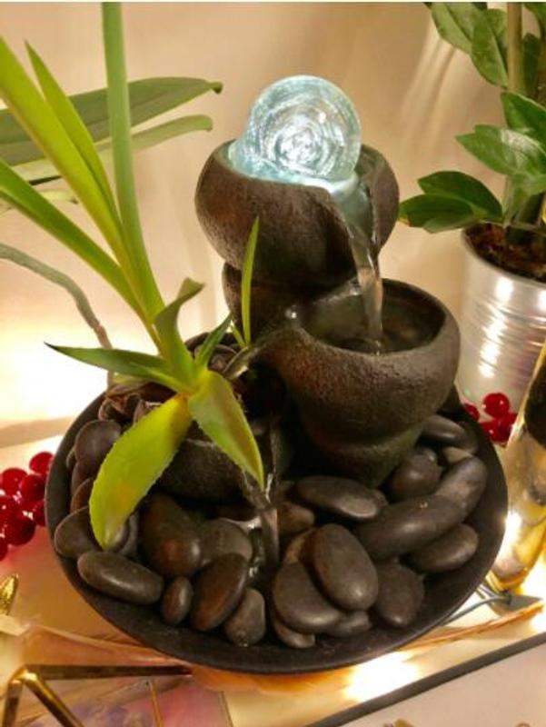 Watnature 8-in H Resin Tiered Fountain Outdoor Fountain Pump Included ...