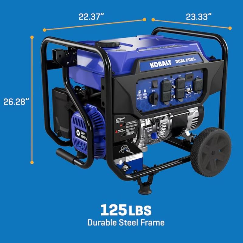 Kobalt 49 State 6830 / 5500 -Watt Dual fuel Portable Generator in the ...