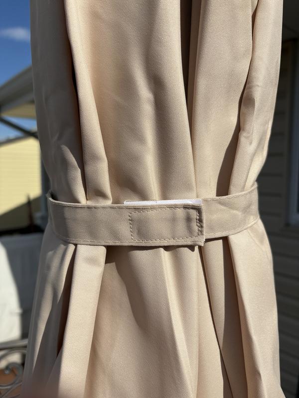 VOUA 7.5-ft Iron Green Push-button Tilt Market Patio Umbrella in the ...