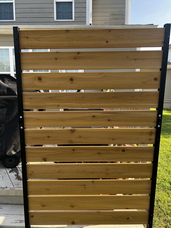 Enclo Privacy Screens No Dig Cedar 39-in W x 60.5-in H Concord Slatted ...