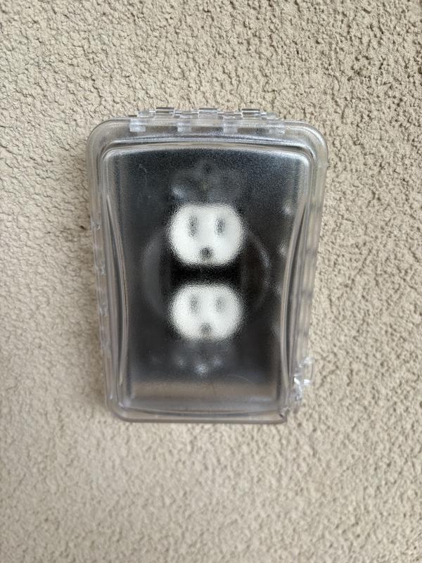 Hubbell TayMac 1-Gang Rectangle White Plastic Weatherproof Electrical ...