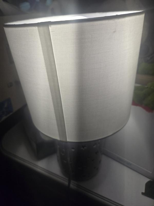 Style Selections 14-in Glossy White Led 4-way Table Lamp with Fabric ...