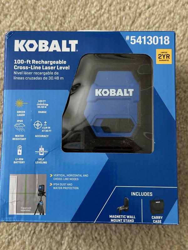 Kobalt 100-ft Green Self-Leveling Cross-line Laser Level 54402 at Lowes.com