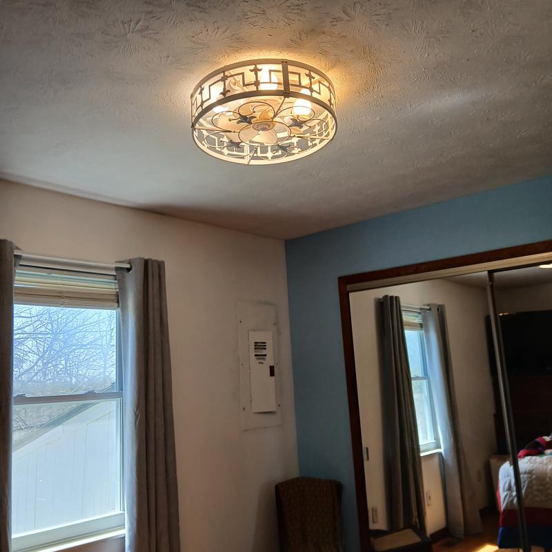 Breezary Oversized 84-in Matte Black with Black ABS Blades Color ...