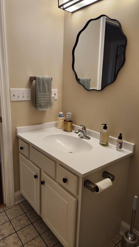 BEAUTYPEAK 20-in W x 20-in H Round Gold Framed Wall Mirror in the ...