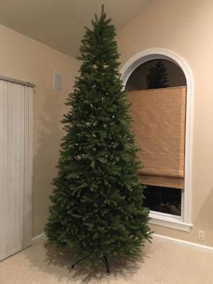 National Tree Company 10-ft Slim Artificial Christmas Tree DUSLH1-100 ...
