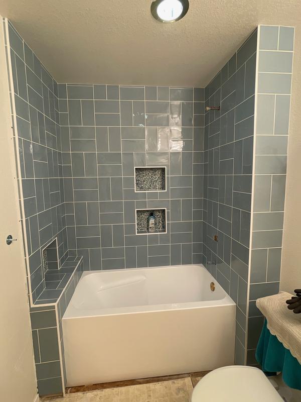 Artmore Tile Antigua Gray 5-in x 10-in Polished Ceramic Subway Wall ...