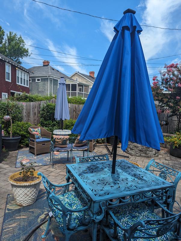 ABCCANOPY 9-ft Aluminum Market Patio Umbrella with Lights at Lowes.com