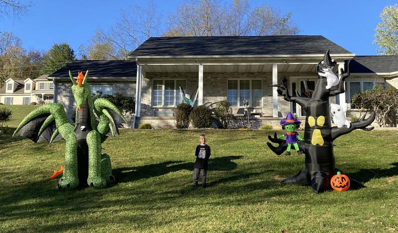 Haunted Living 9-ft LED Dragon with Flapping Wings Inflatable 551659 at ...