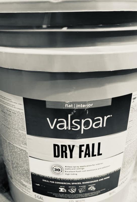 Valspar Dryfall Professional Flat Black Latex Interior Paint (5-Gallon ...