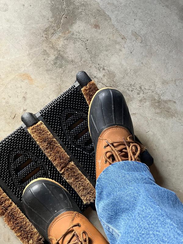 Rubber-Cal 1-ft x 2-ft Brown Coir Rectangular Indoor or Outdoor Home ...