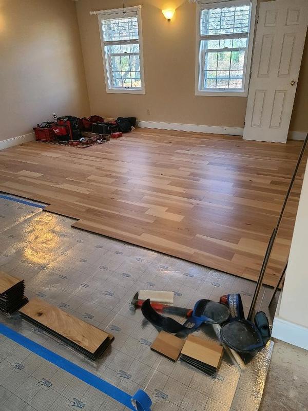 Bruce Hydropel Natural Hickory 5-in W x 7/16-in T x 47-15/64-in Smooth ...