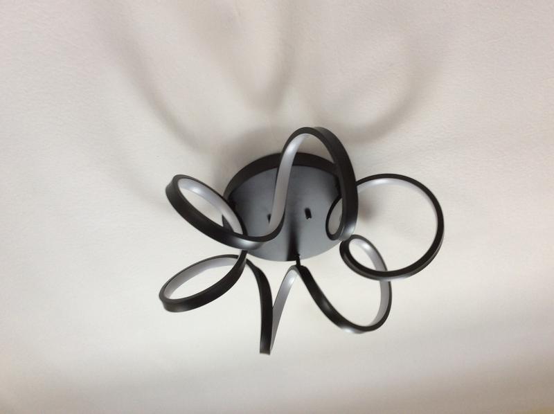 Artika Ribbon 1-Light 19.69-in Matte Black LED Flush Mount Light FM-SR ...