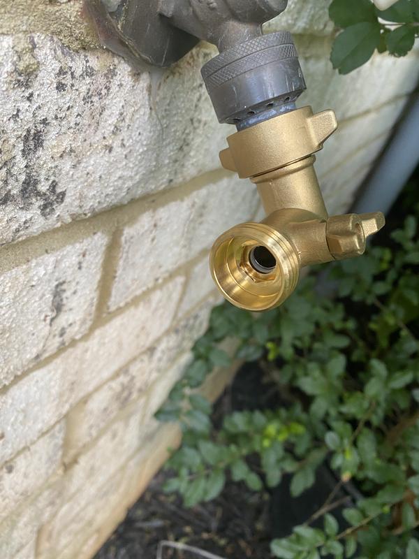 Morvat 1-1/2-ft 3/4 -in Inlet x 3/4 -in Outlet Brass Water inlet hose ...