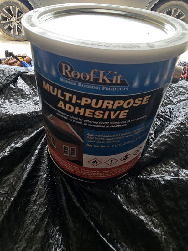 RoofKit Roofing Products Multipurpose 128-fl oz Black Roof adhesive in ...