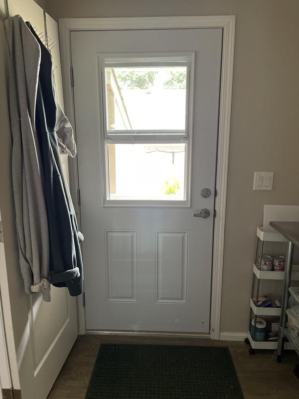 ReliaBilt 36-in x 80-in Steel Primed Front Door with Brickmould Vented ...