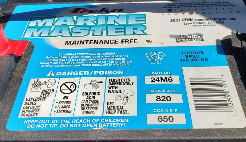 Deka 12-Volt 600 Amps CCA Marine Battery DP27 at Lowes.com