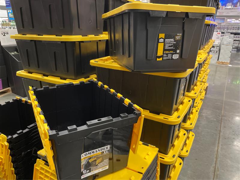 Project Source Commander Medium 12-Gallons (48-Quart) Black/Yellow ...