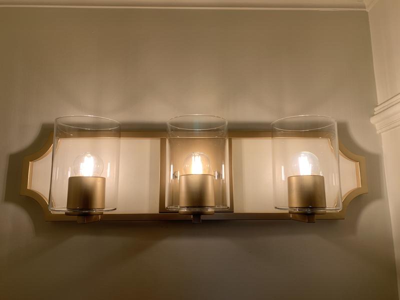 Progress Lighting Teigen 23.5-in 3 -Light Gold Traditional Vanity light ...