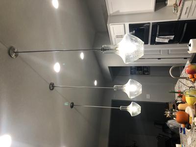 Kichler Everly Chrome Modern/Contemporary Seeded Glass Teardrop Led ...