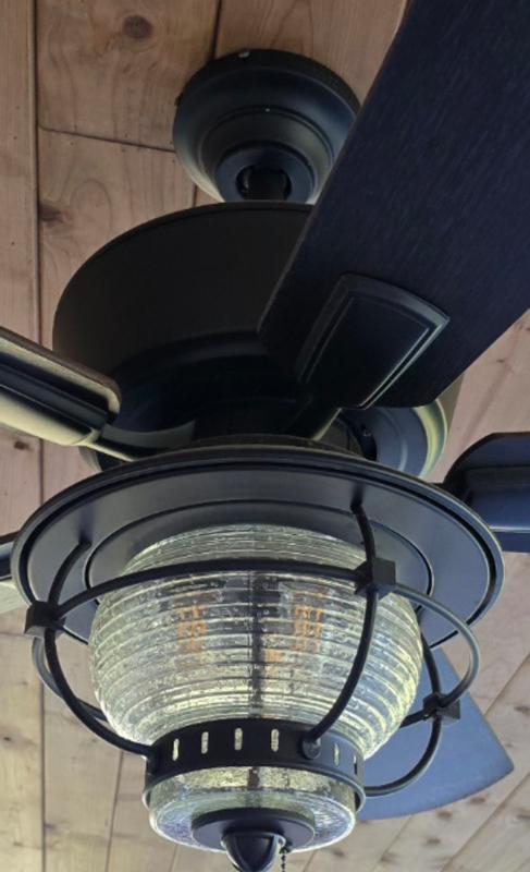 Harbor Breeze Merrimack II 52-in Matte Black with Driftwood/Black ...