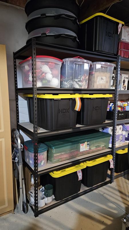 Project Source Utility Shelving Particleboard Heavy Duty 5-Tier Utility ...