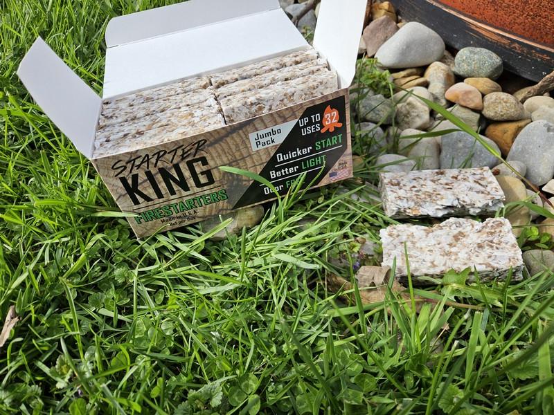 Starter King Jumbo Pack- Up to 32 Uses 0.1-lb Natural Firestarter (8 ...