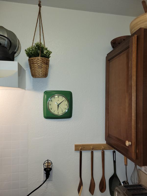 Infinity Instruments Analog Square Wall Vintage in the Clocks ...