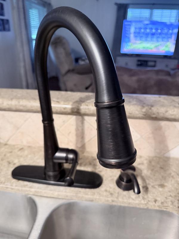 Delta Alpen Champagne Bronze Single Handle Deck-mount Pull-down Kitchen ...